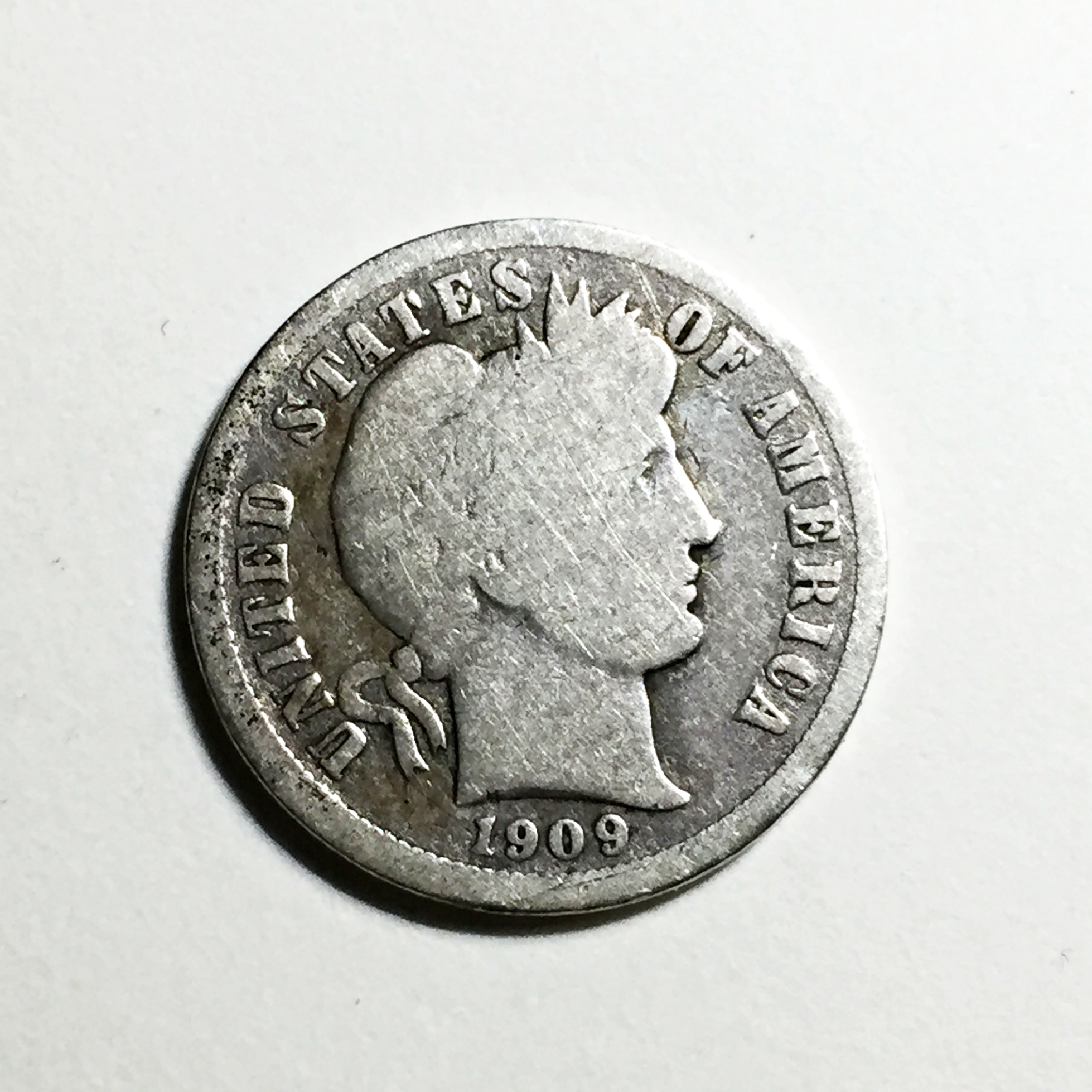 1909-O Silver Barber Dime*Struck at New Orleans | Property Room