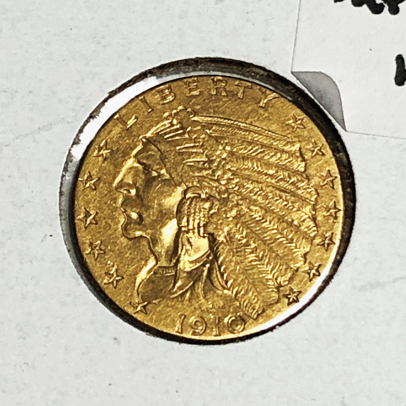 1910 $2-1/2 Gold Indian Head Quarter Eagle*High Grade | Property Room