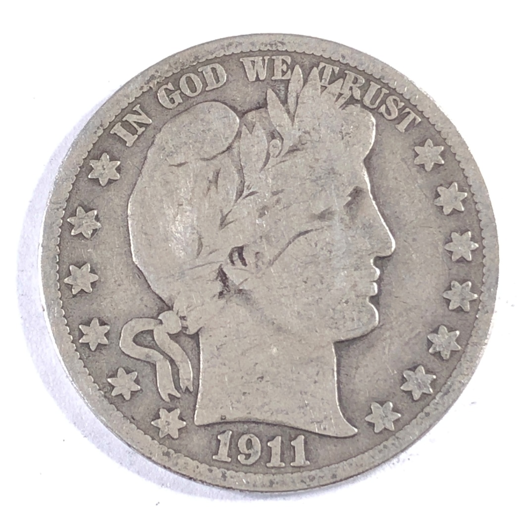 1911-S Silver Barber Half Dollar | Property Room