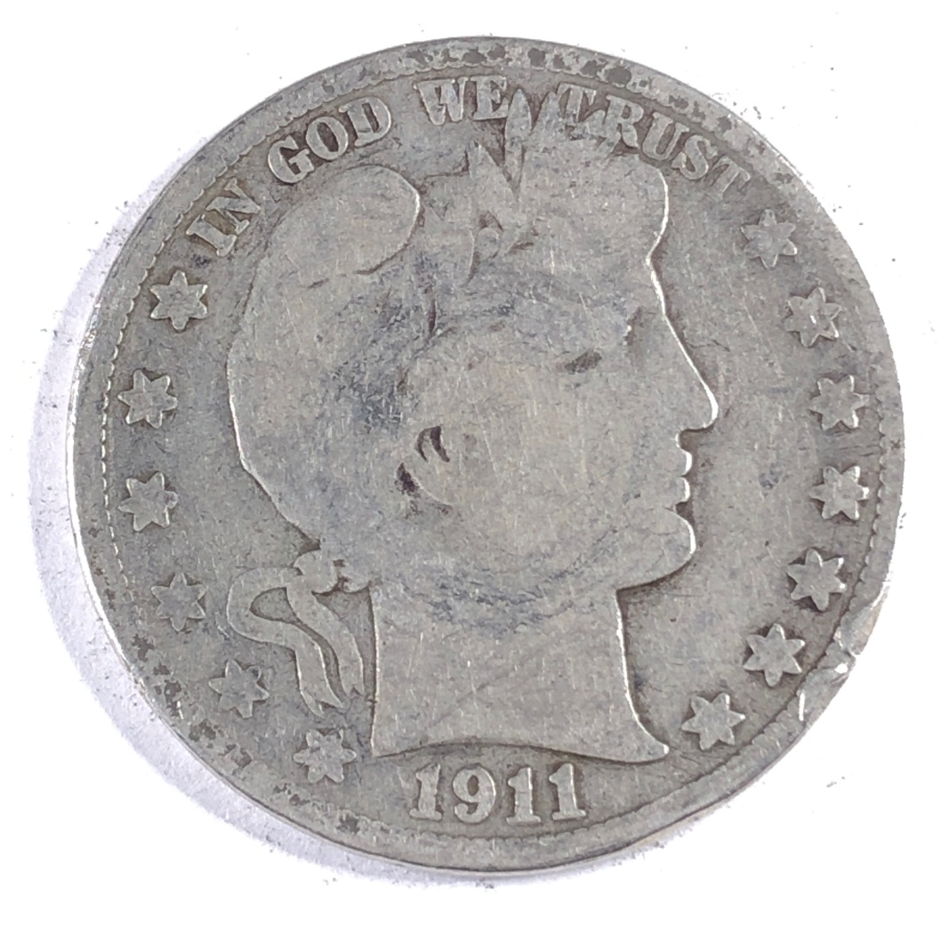 1911-S Silver Barber Half Dollar | Property Room