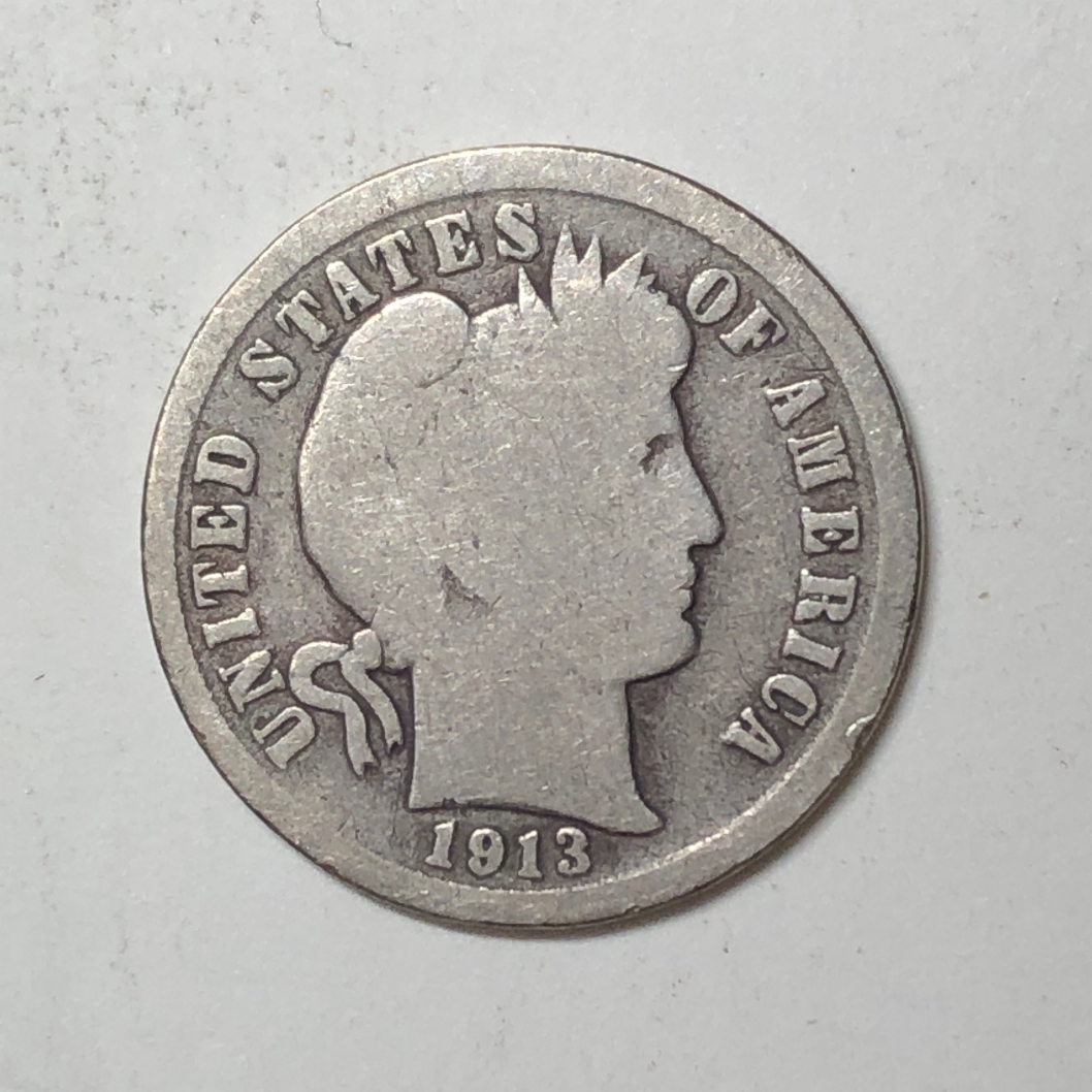 1913 Barber Silver Dime *Nice Original Coin | Property Room