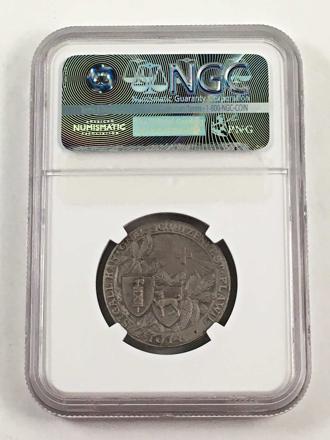 1914 Swiss Shooting Fest Silver Commemorative Medallion*R-1189b, AR ...