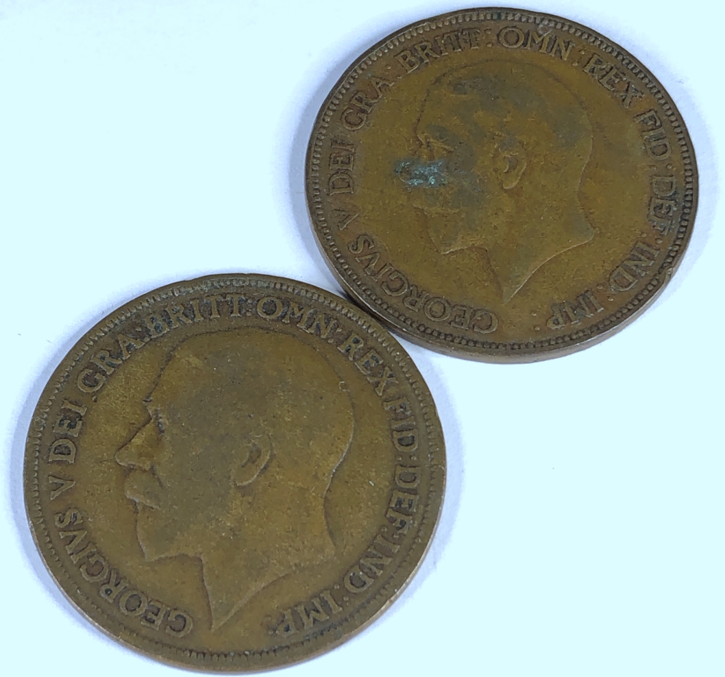 1915 and 1931 British Large Cent Lot Big Copper Coins Pre WWII ...
