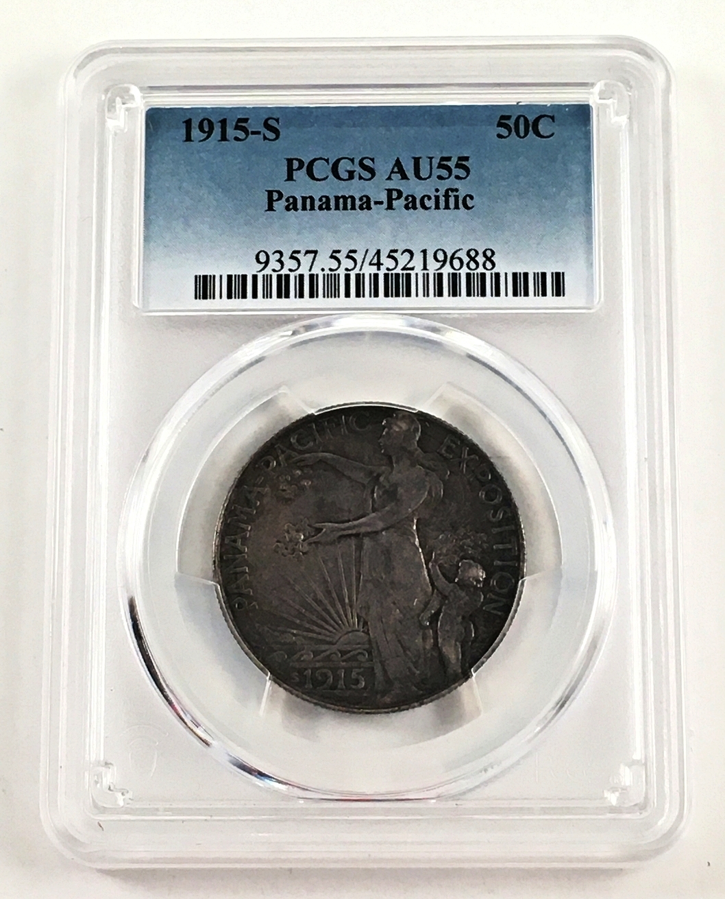 1915-S Panama-Pacific International Exposition Silver Half Dollar Commemorative*Graded AU55 by ...