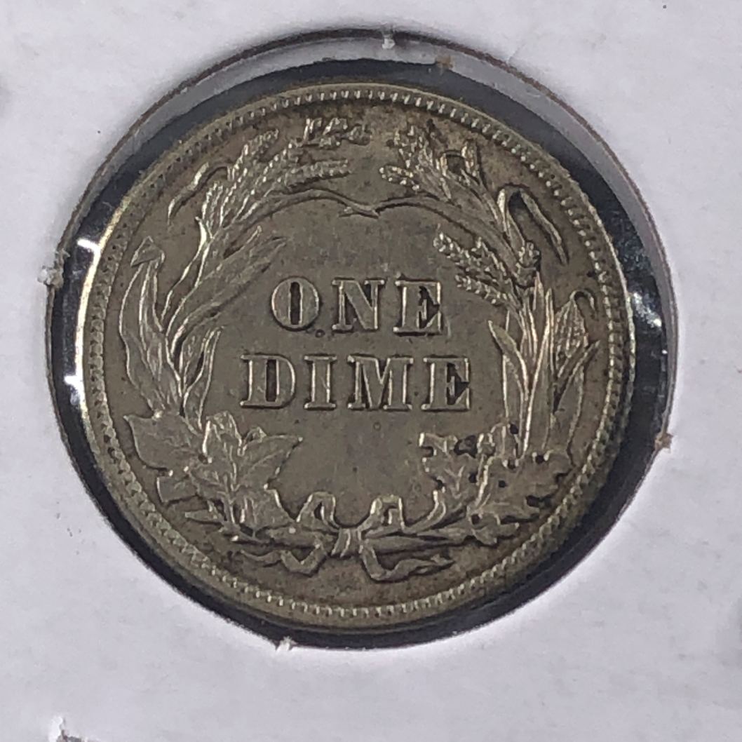 1916 Silver Barber Dime * ERROR Rotated Dies | Property Room