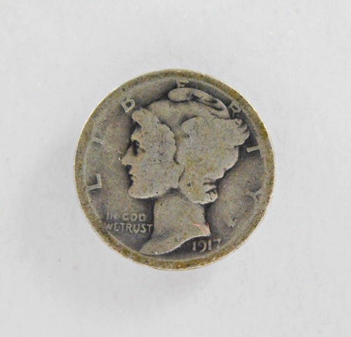 1917 Silver Mercury Head Dime | Property Room
