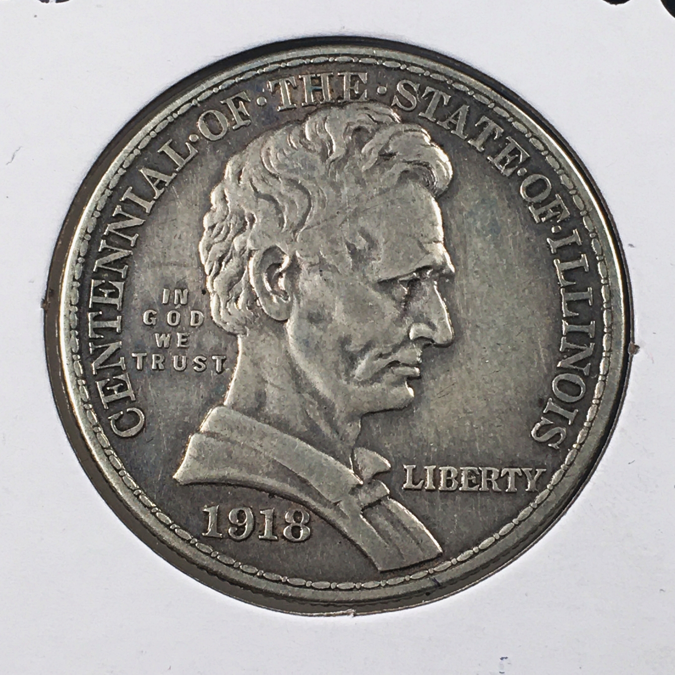 1918 Silver Illinois State Centennial Commemorative Half Dollar*Better ...