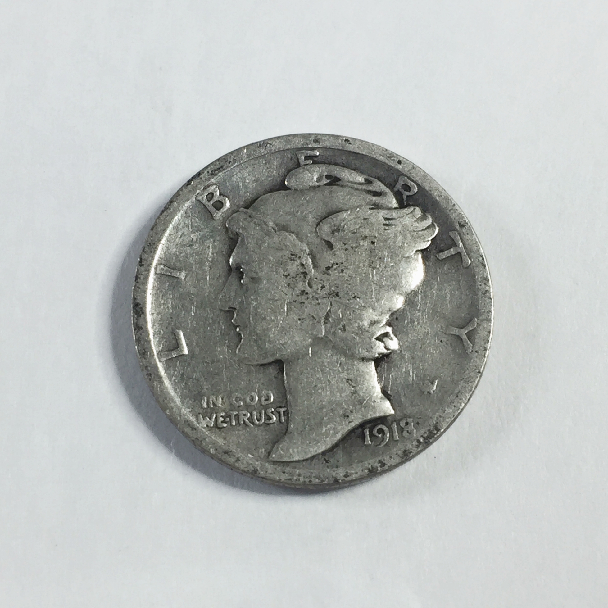 1918 Silver Mercury Head Dime | Property Room