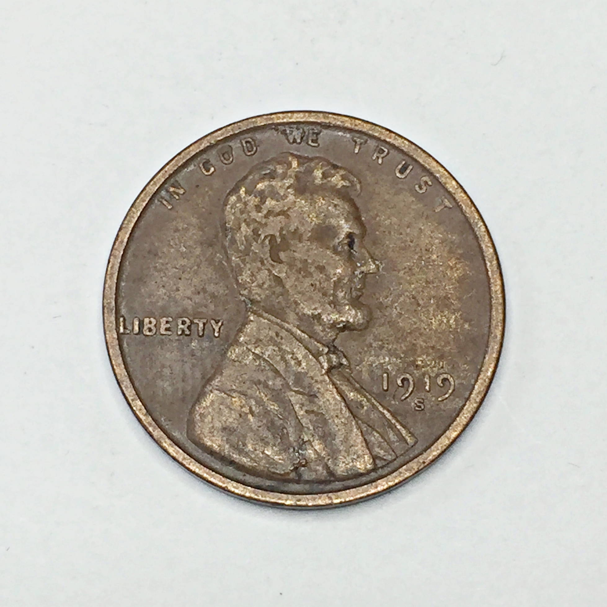 1919-S Lincoln Head Wheat Cent | Property Room
