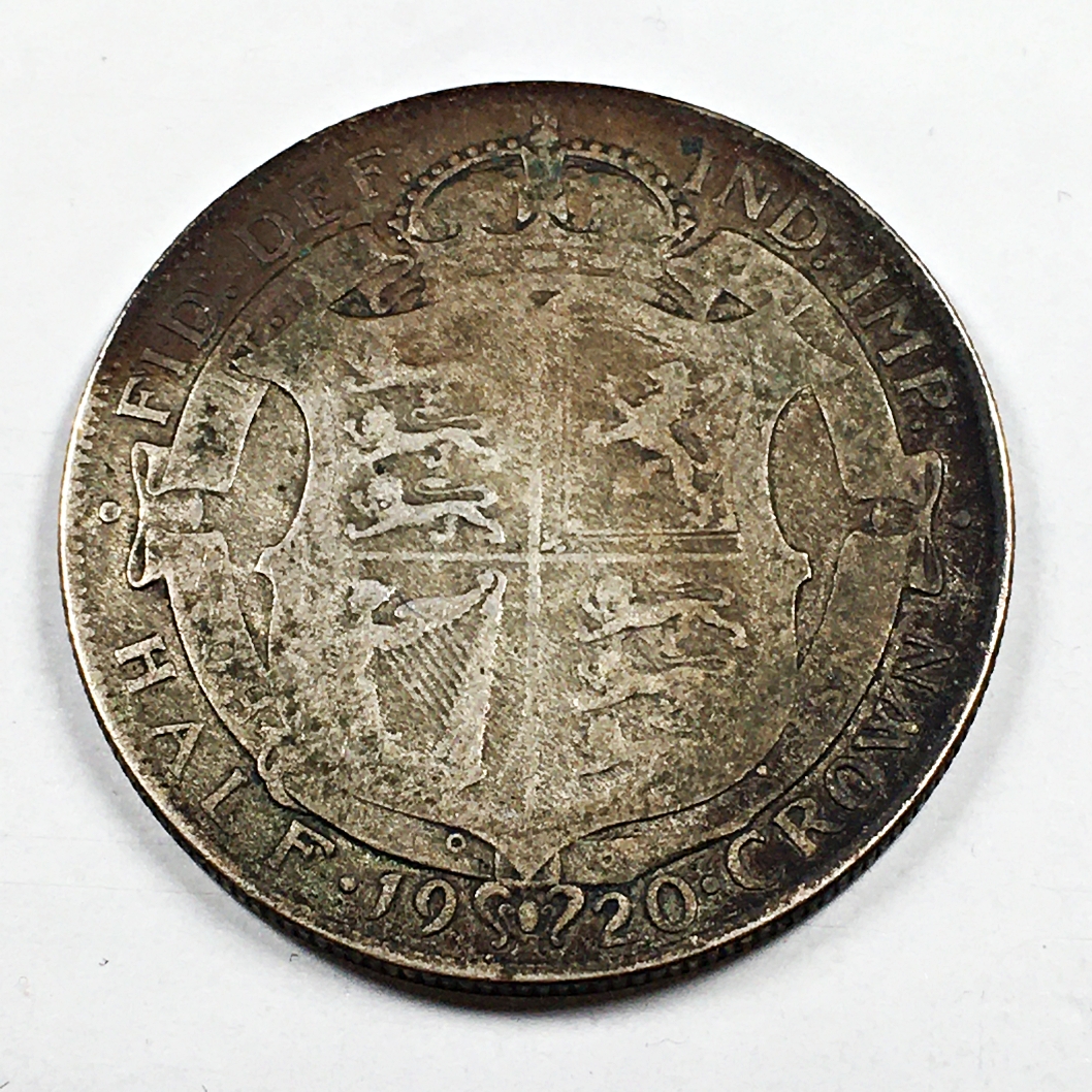 1920 Great Britain Silver 1/2 Crown | Property Room