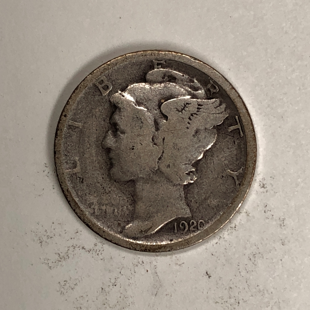 1920 Silver Mercury Dime *Complete your Set | Property Room