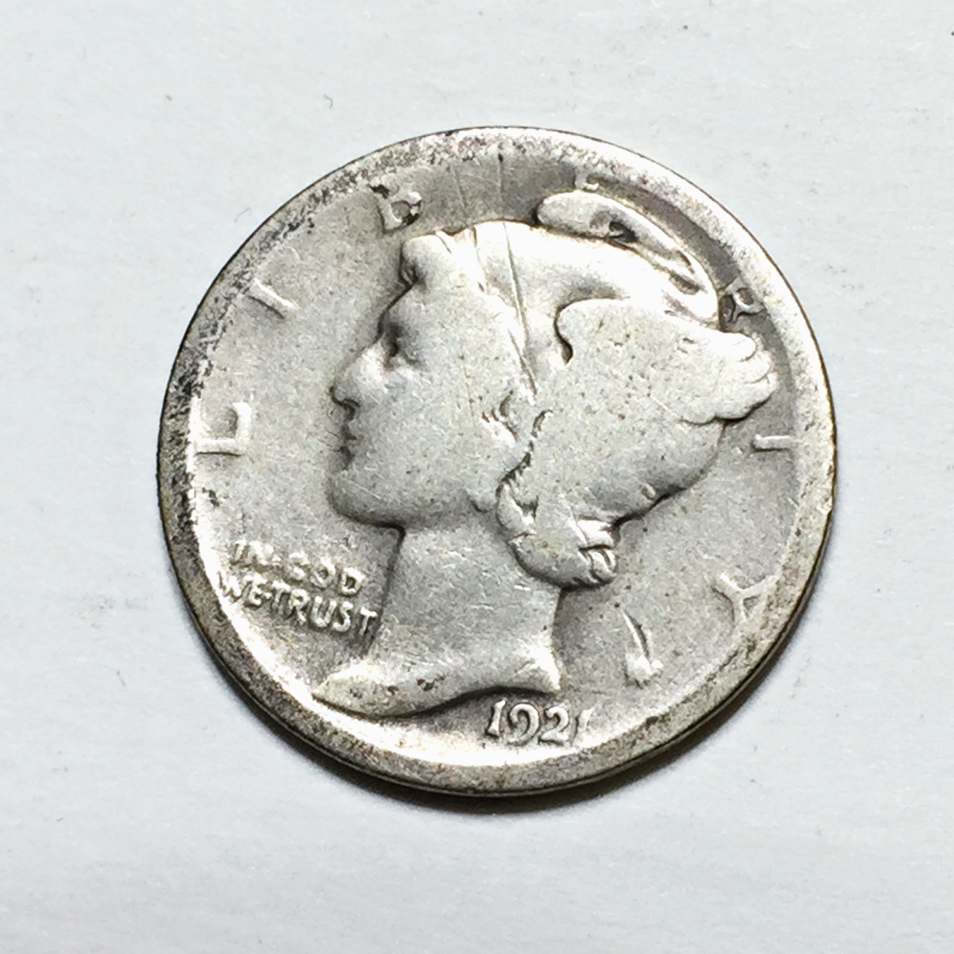 1921 Silver Mercury Head Dime | Property Room