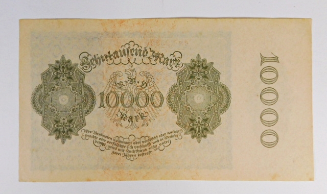 1922 German 10000 Mark Banknote*Crisp Uncirculated | Property Room