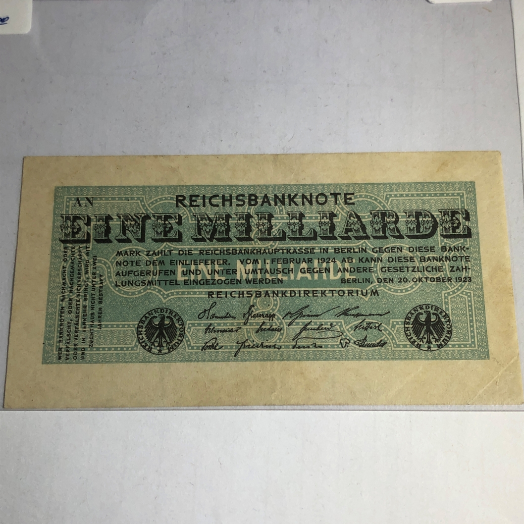 1923 Germany 1 Million Mark Banknote*Crisp Uncirculated | Property Room