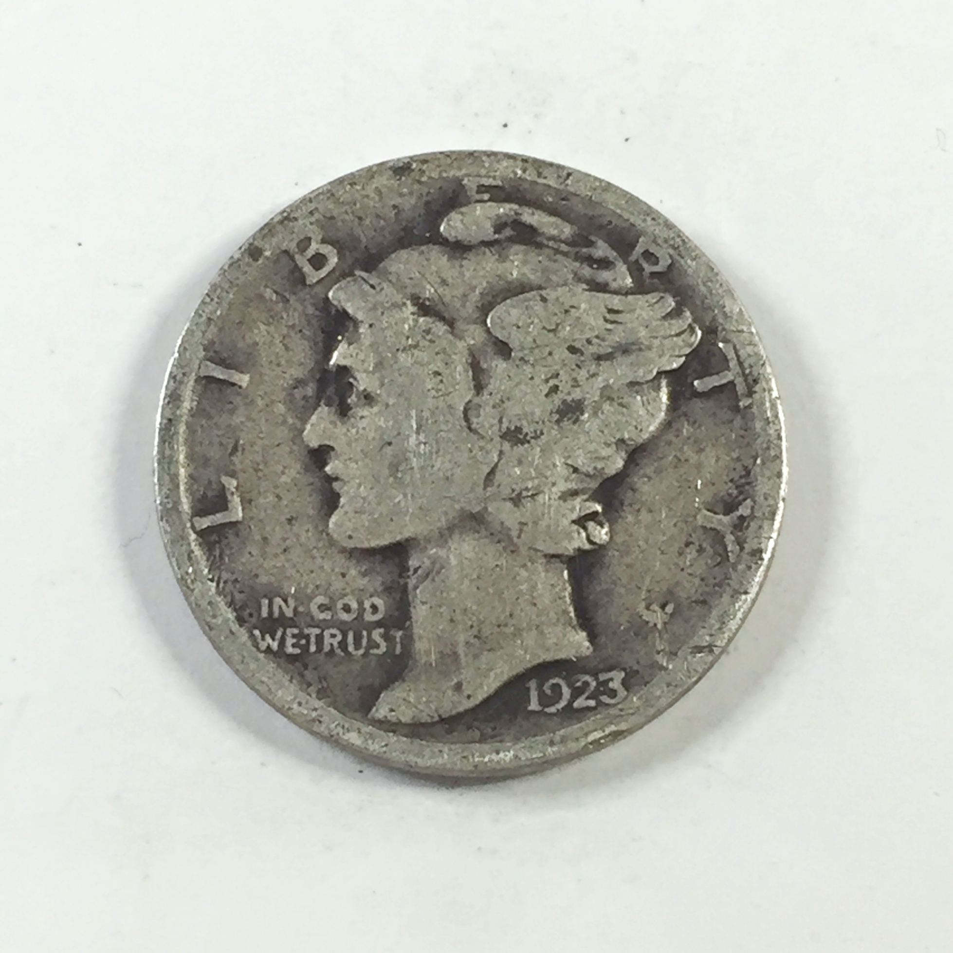 1923 Silver Mercury Head Dime | Property Room