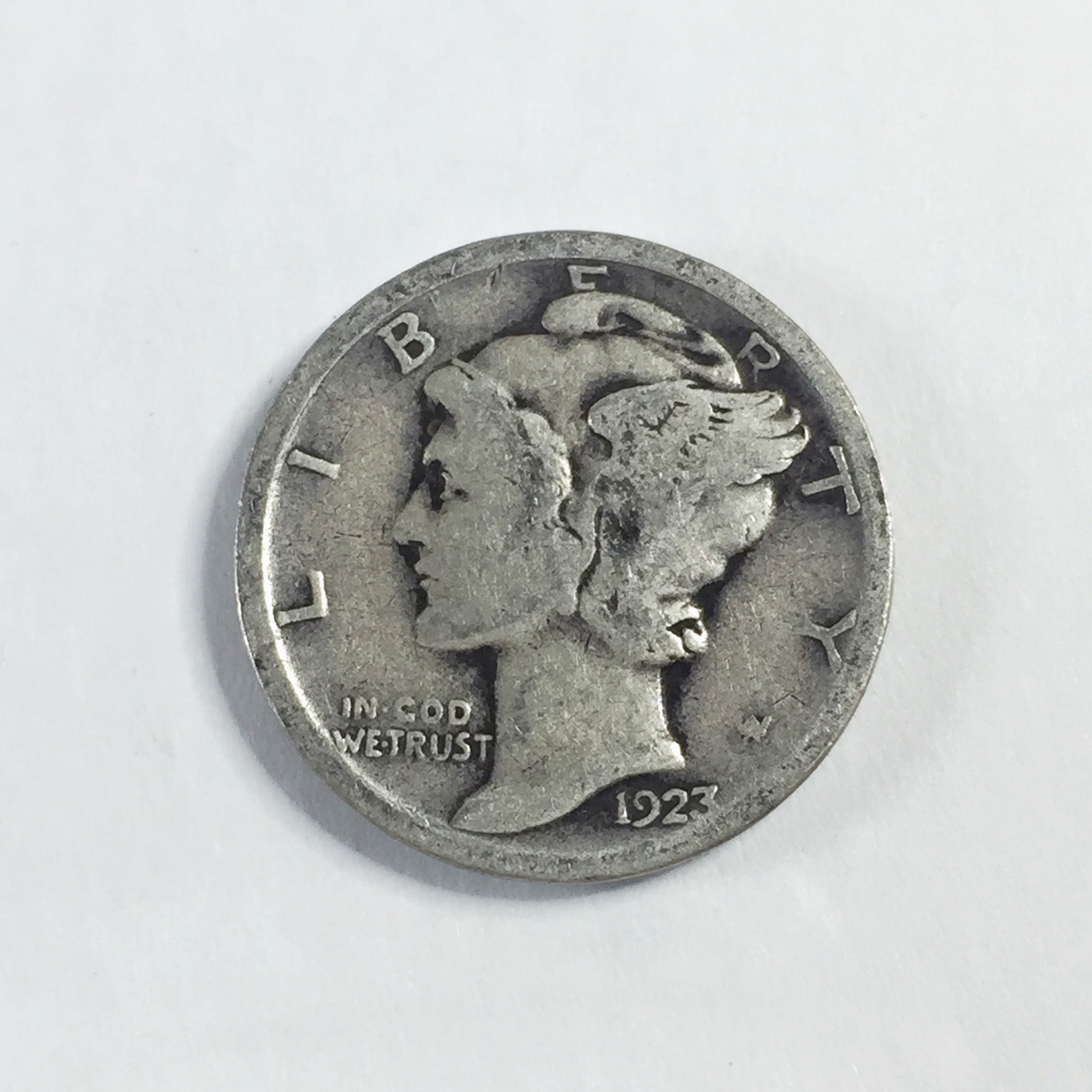 1923 Silver Mercury Head Dime | Property Room