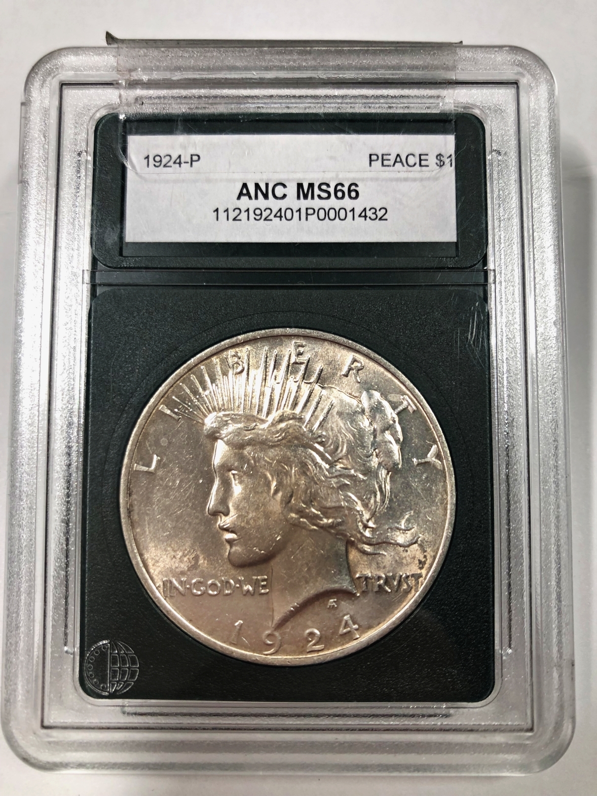 1924 P Silver Peace Dollar*Graded MS66 by ANC | Property Room