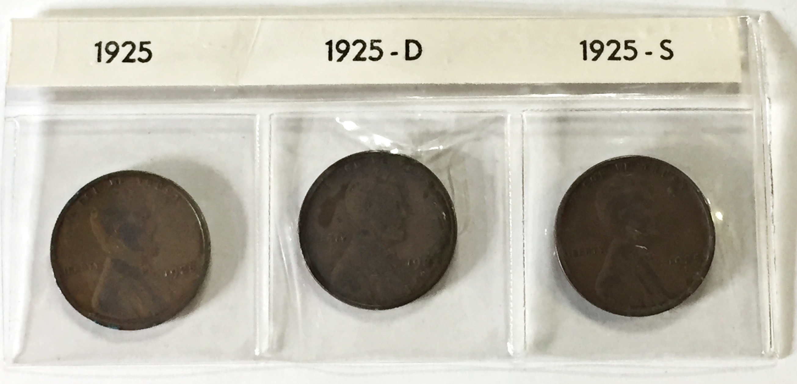 1925, 1925-D and 1925-S Lincoln Head Wheat Cents | Property Room