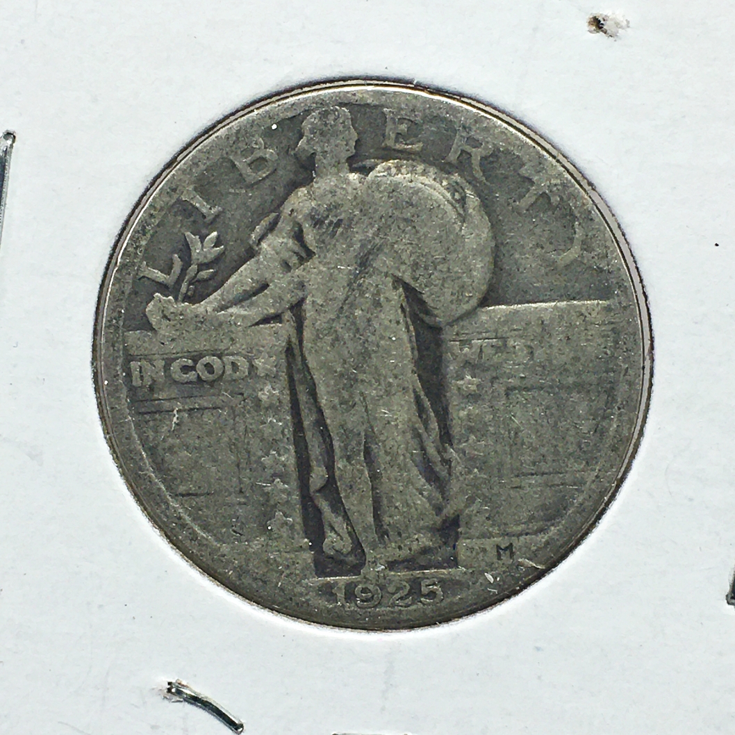 1925 Silver Standing Liberty Quarter | Property Room
