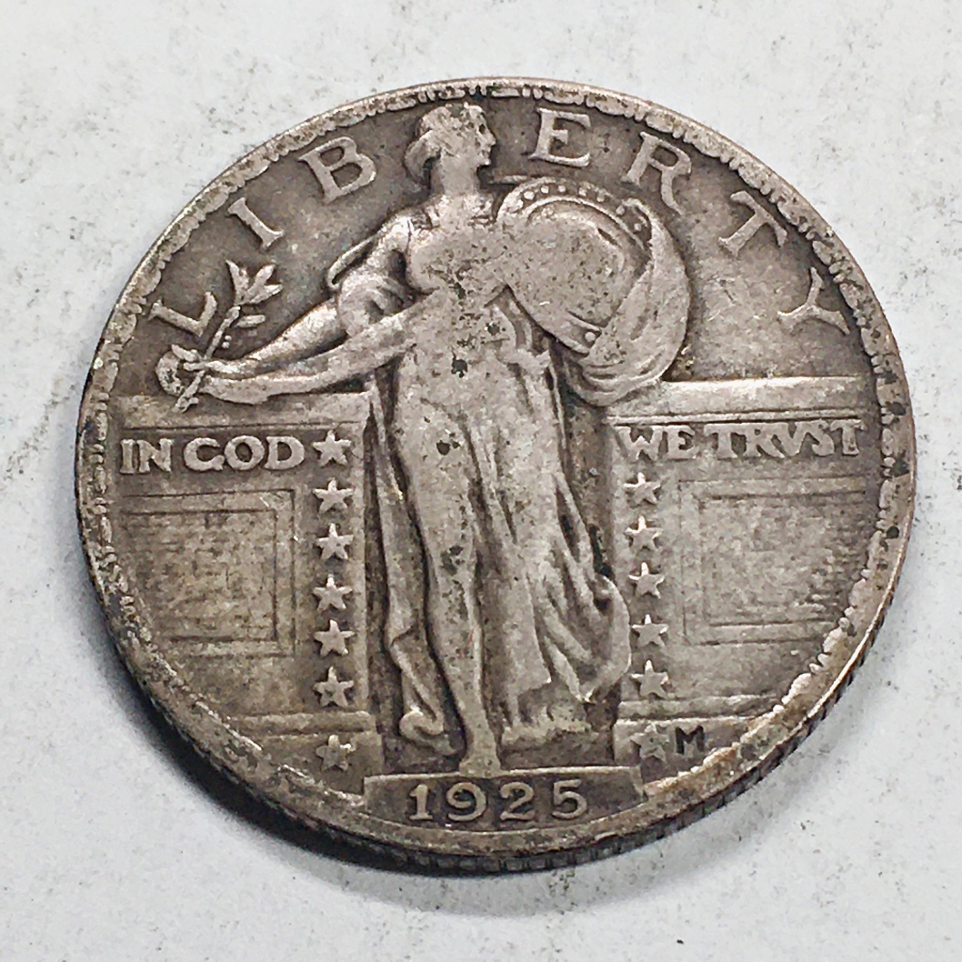 1925 Silver Standing Liberty Quarter | Property Room