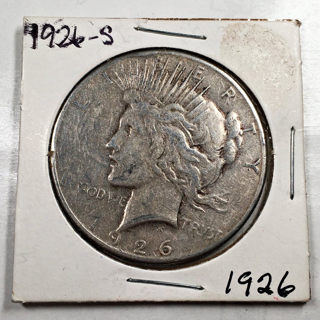1926-S Silver American Peace Dollar | Property Room