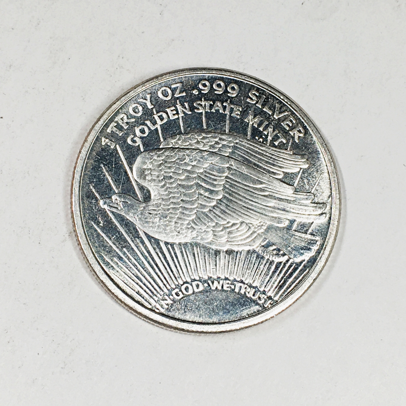 1927 One Ounce .999 Fine Silver Saint Gaudens Commemorative Round ...