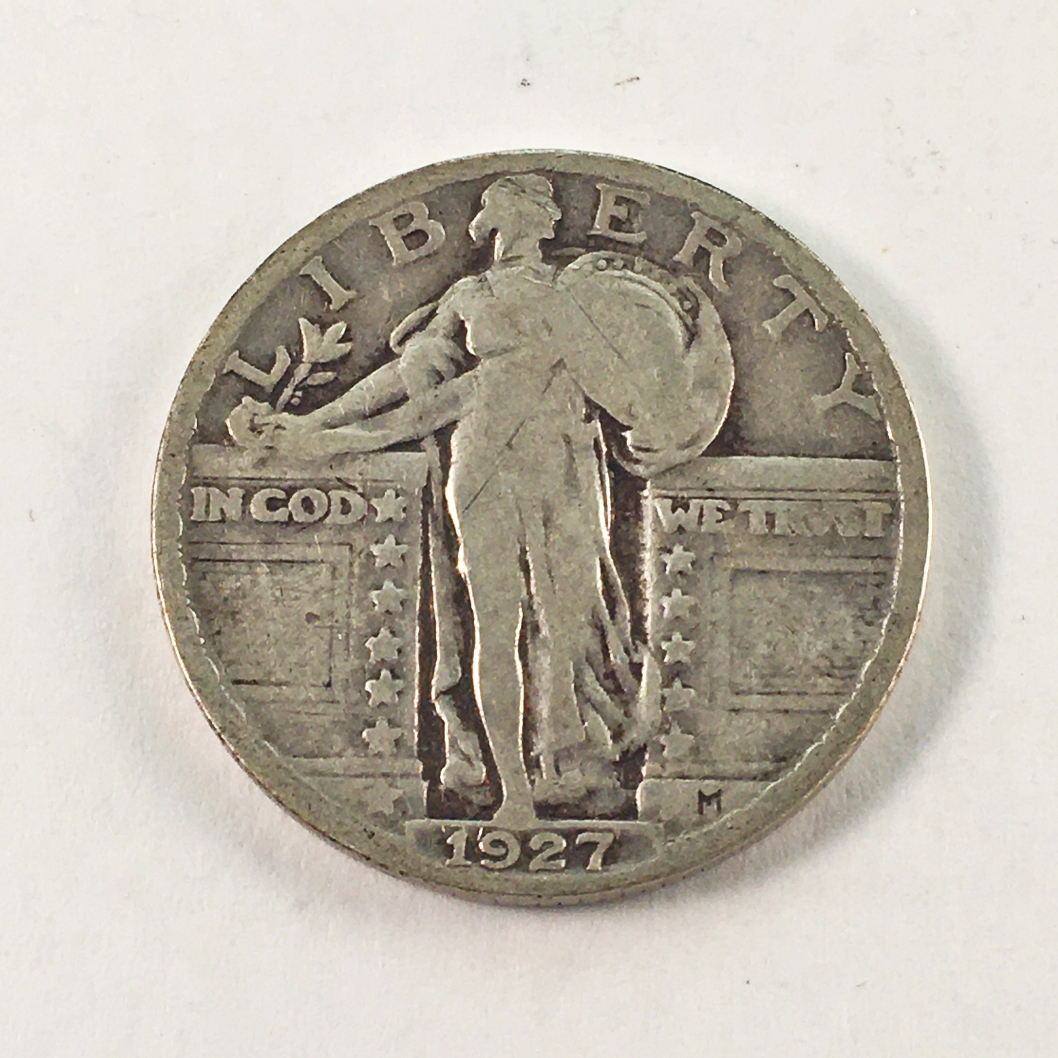 1927 Silver Standing Liberty Quarter | Property Room