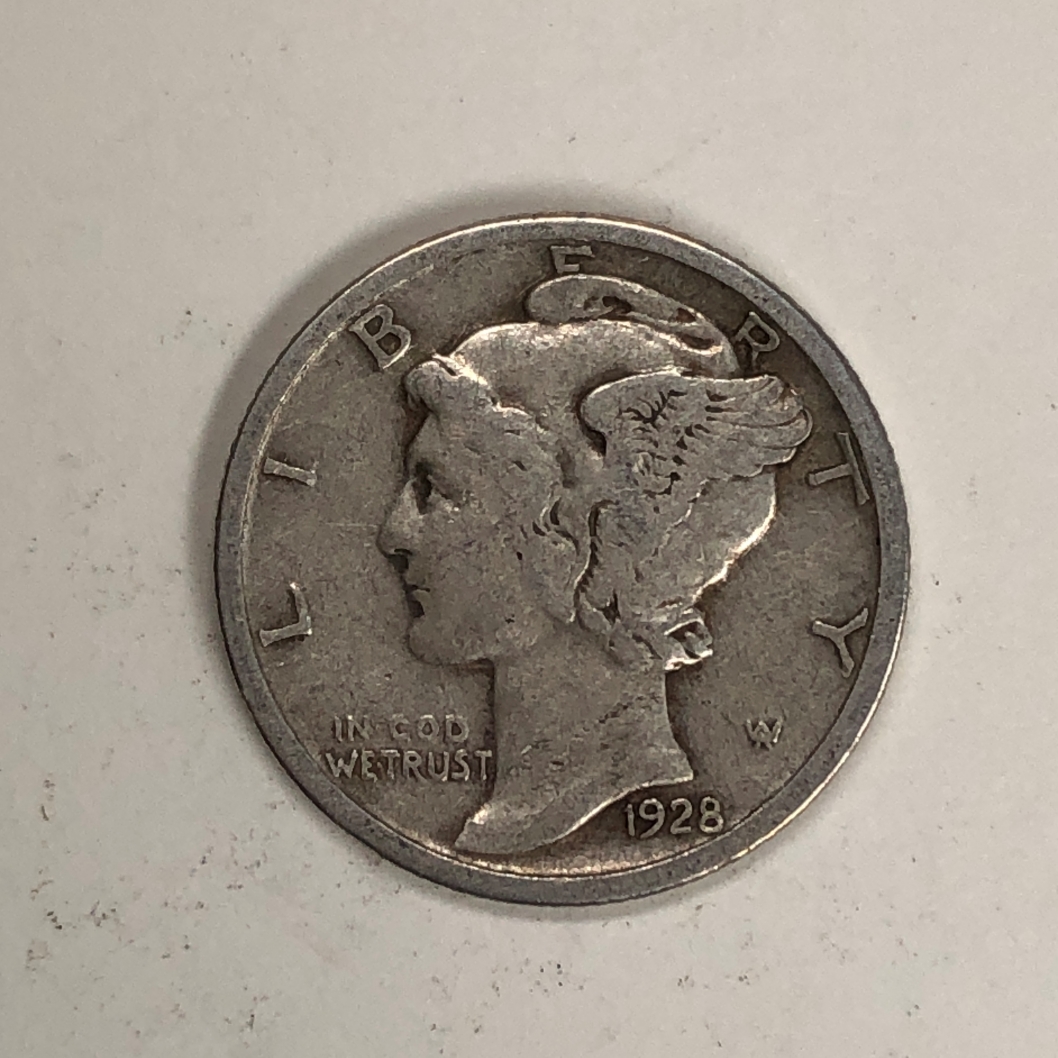 1928 Silver Mercury Dime *Complete your Set | Property Room