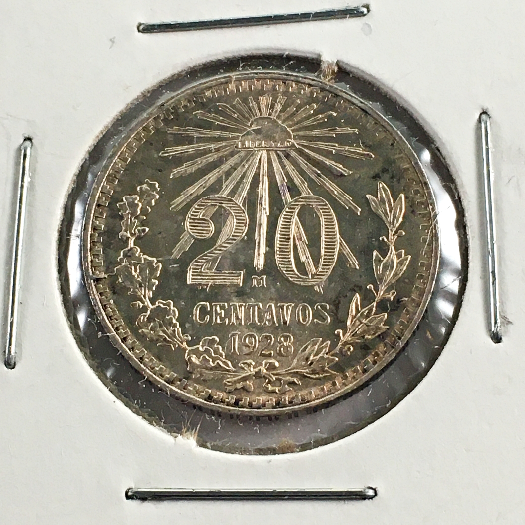 1928M Mexico Silver 20 Centavos Coin*High Grade with Nice Luster ...