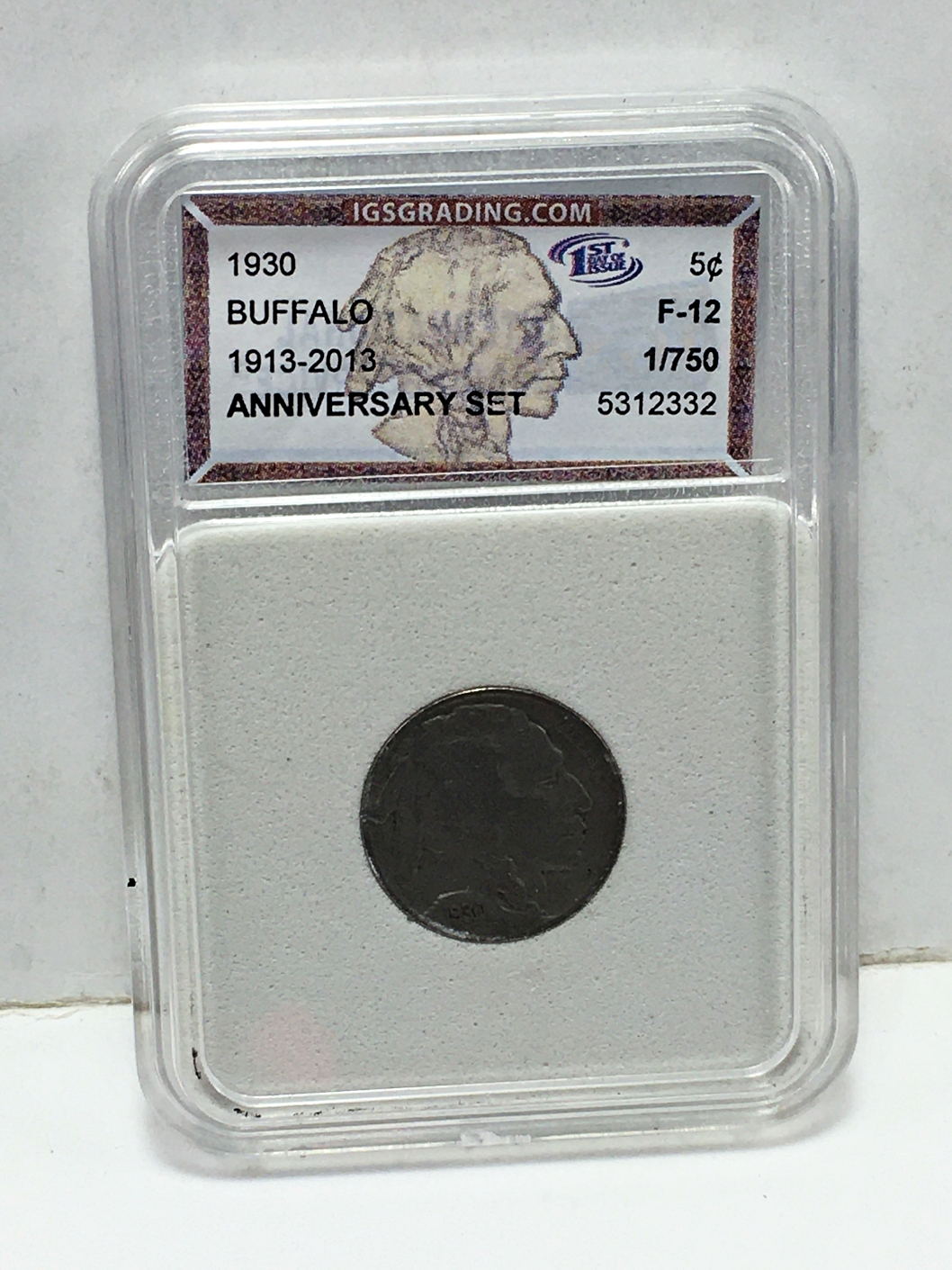1930 Buffalo Nickel*Graded F12 by IGS Grading | Property Room