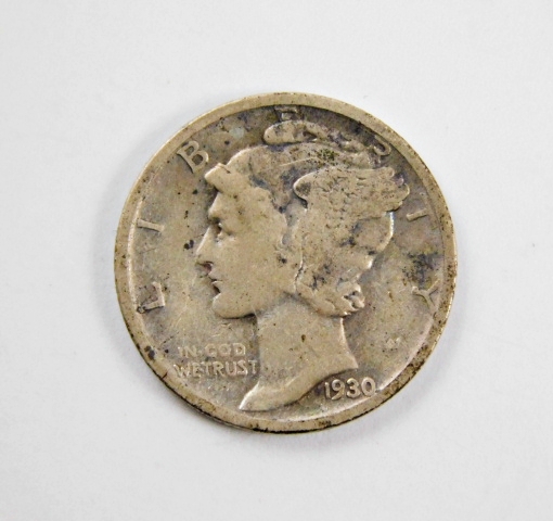 1930 Silver Mercury Head Dime | Property Room