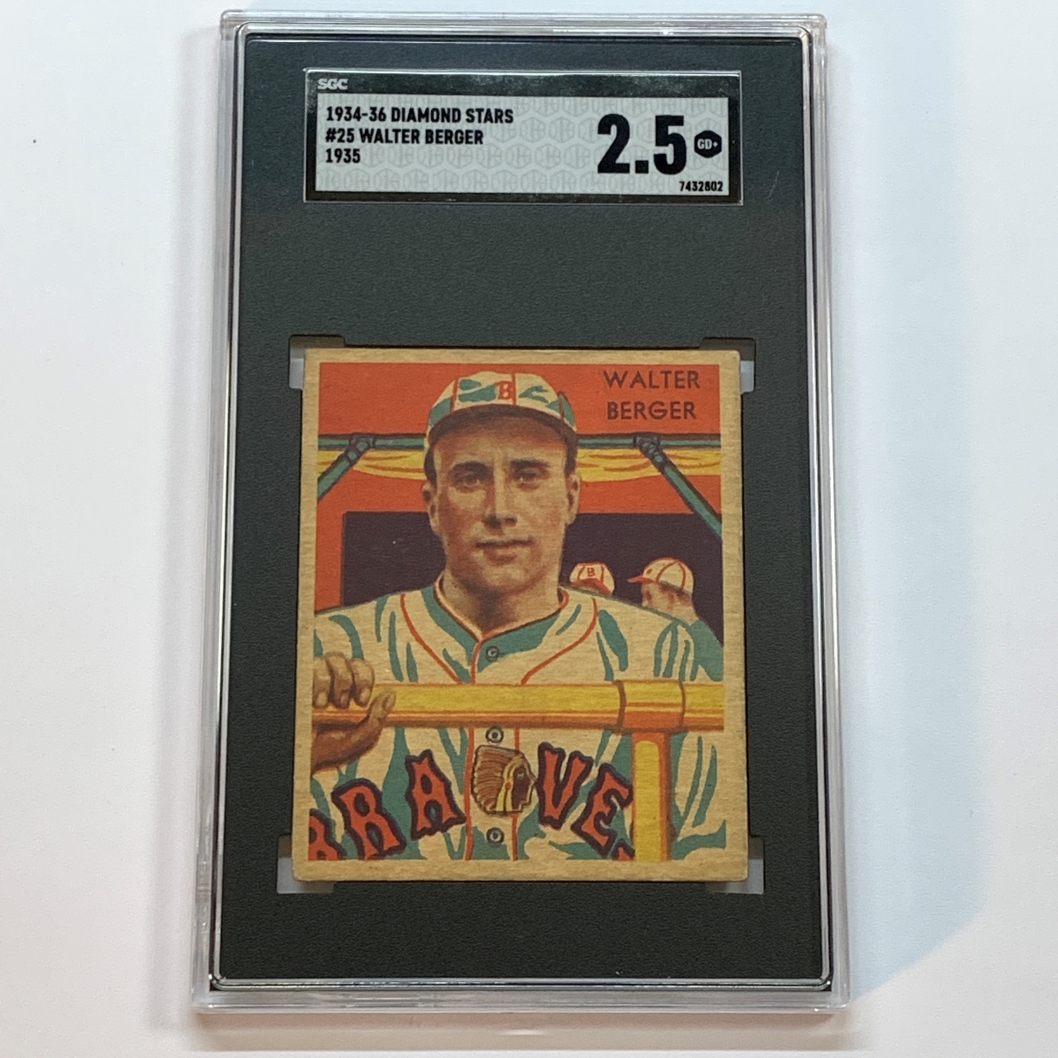 1935 Diamond Stars Walter Berger Prewar Baseball Cards Graded Good Plus ...
