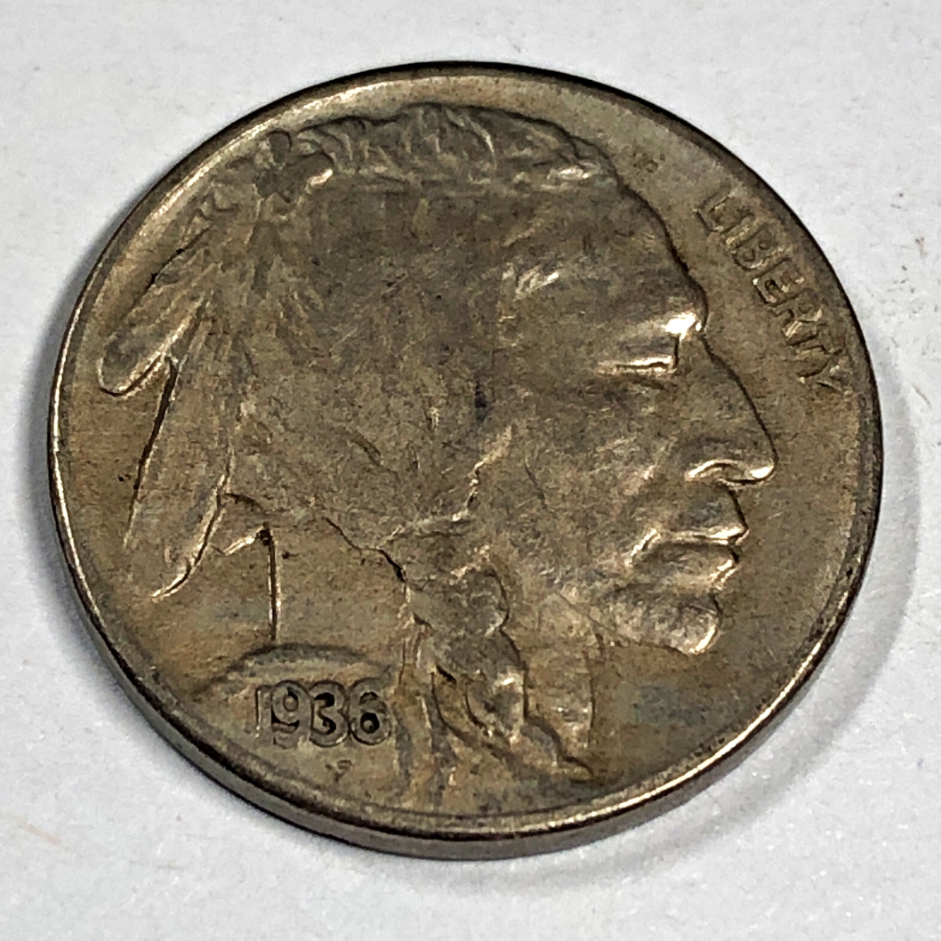 1936-S Buffalo Nickel*Nice Details*Full Horn Visible | Property Room