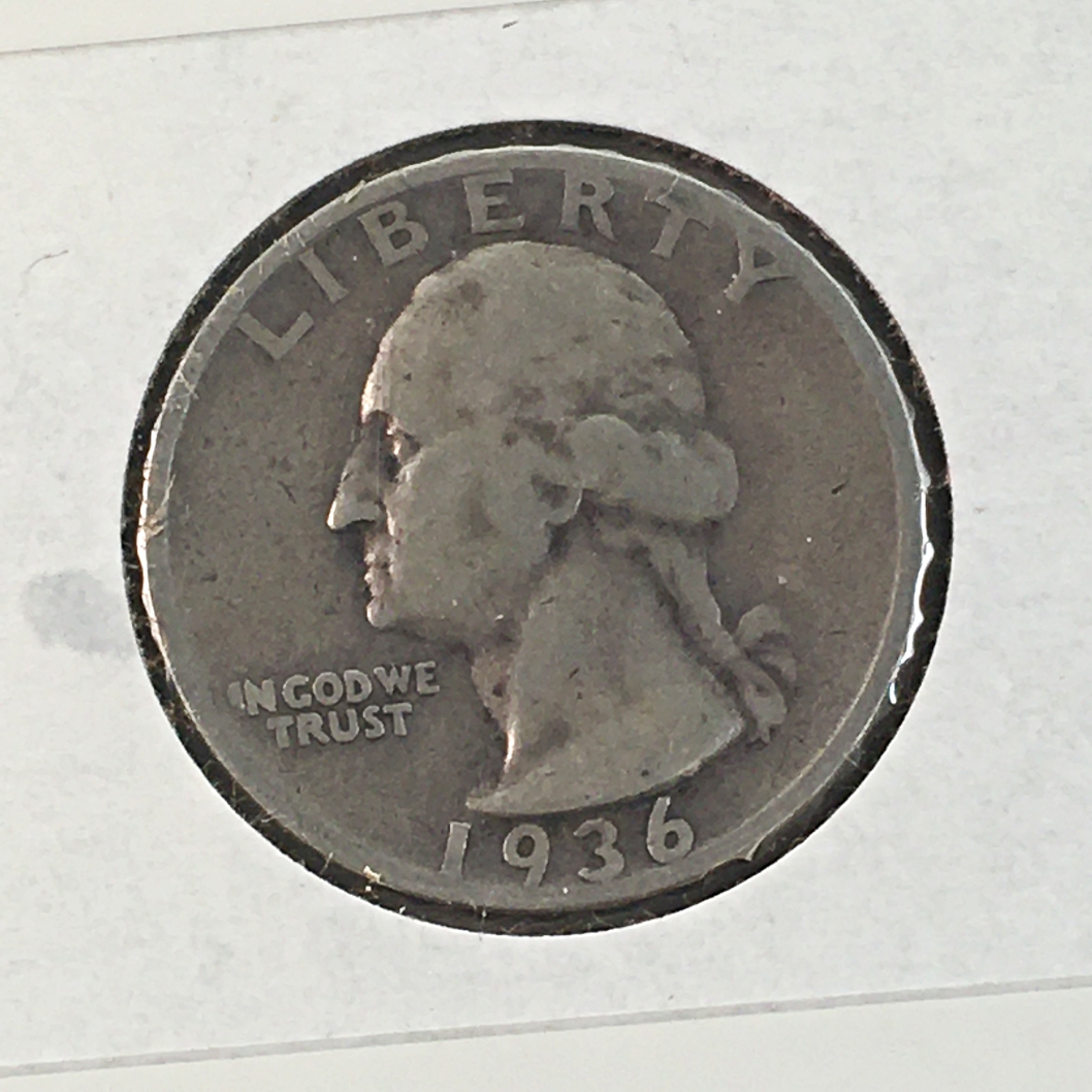 1936-S Silver Washington Quarter | Property Room