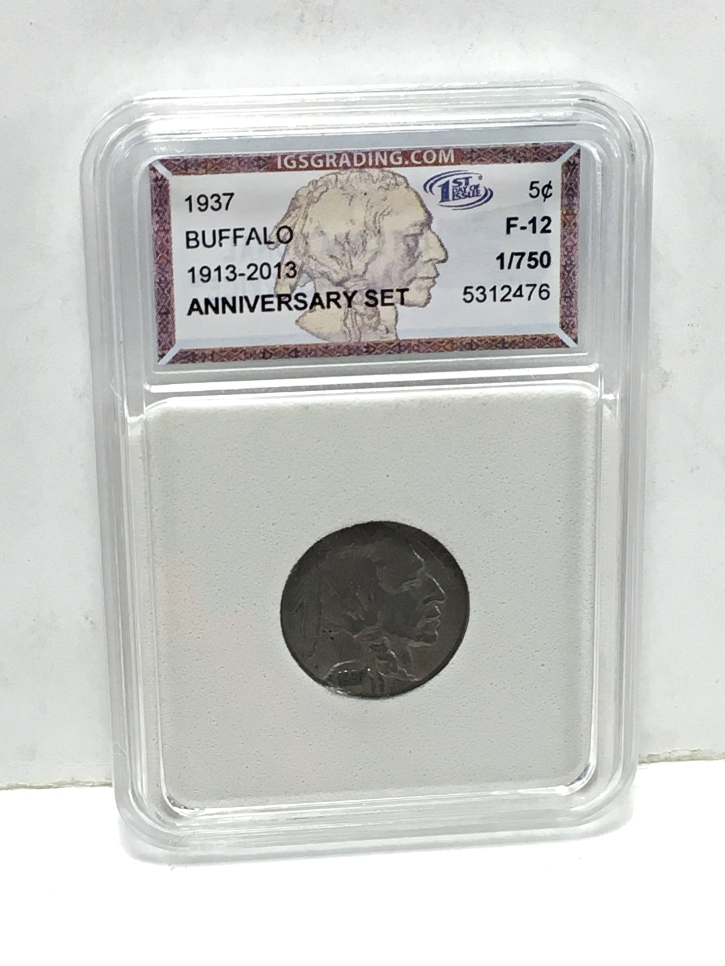 1937 Buffalo Nickel*Graded F12 by IGS Grading | Property Room