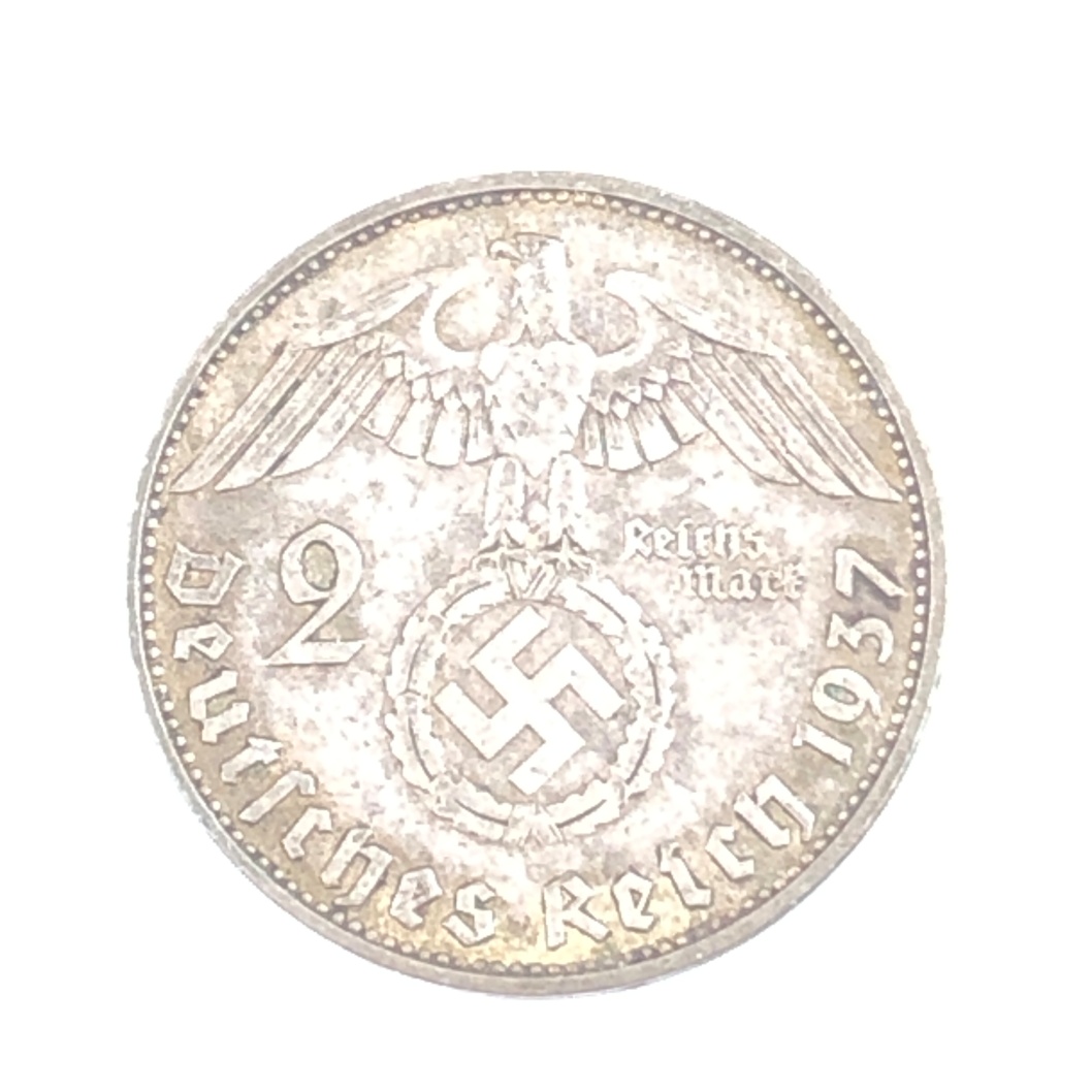1937 Germany Third Reich Silver 2 Mark | Property Room
