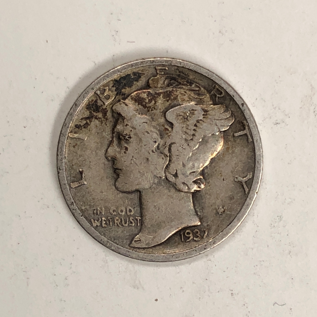 1937 S Silver Mercury Dime *Complete your Set | Property Room
