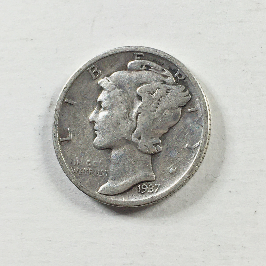 1937 Silver Mercury Head Dime | Property Room