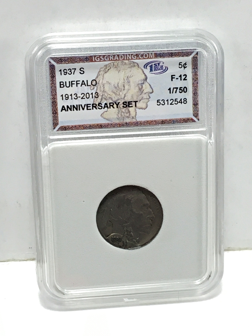 1937-S Buffalo Nickel*Graded F12 by IGS Grading | Property Room