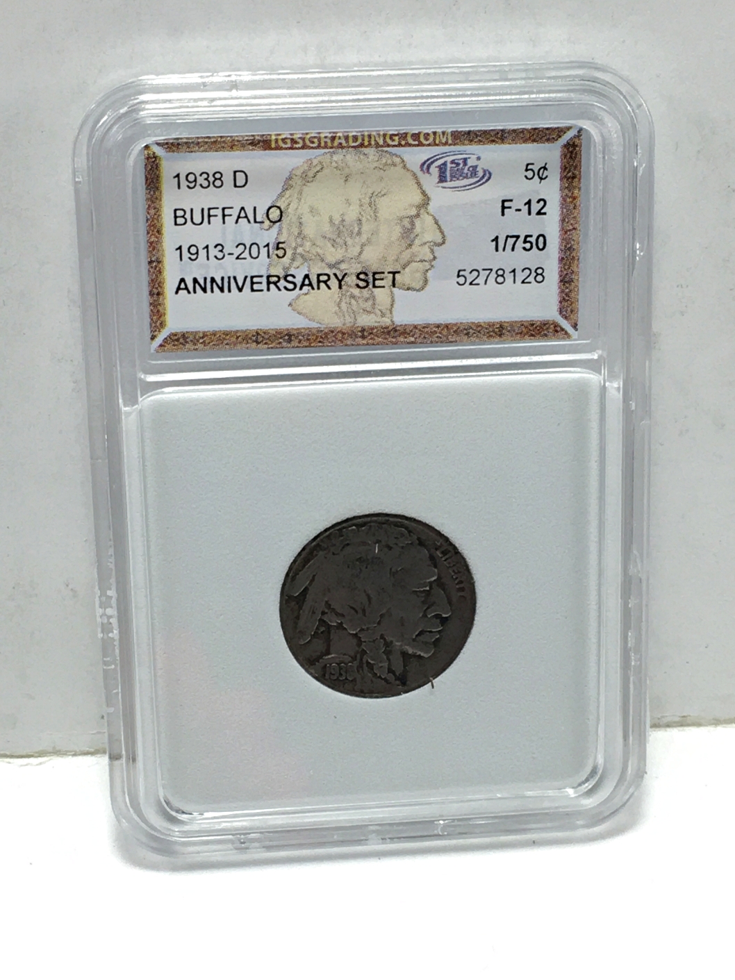 1938-D Buffalo Nickel*Graded F12 by IGS Grading | Property Room