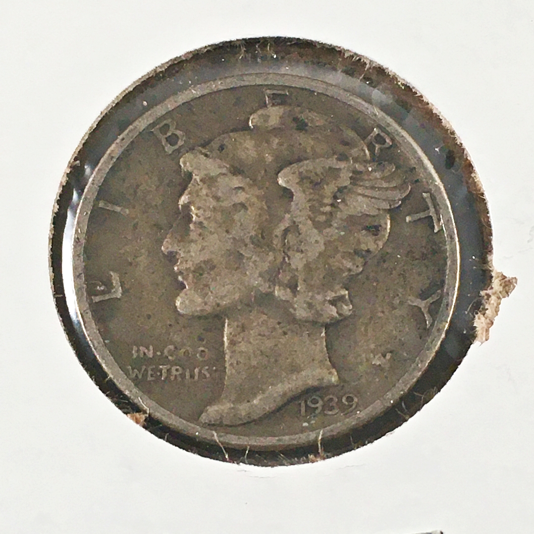 1939 Silver Mercury Head Dime | Property Room