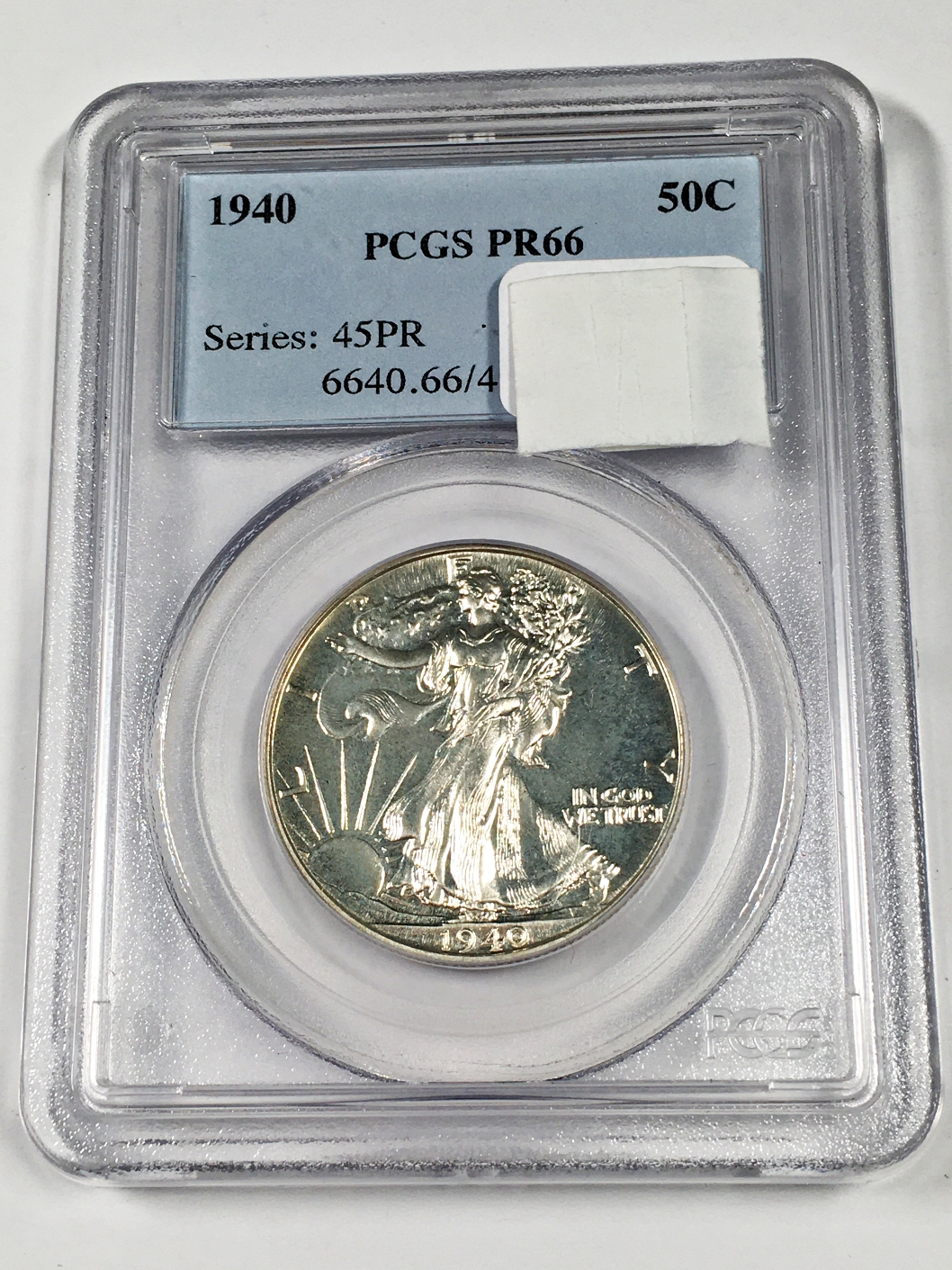 1940 50c Walking Liberty PR66 Graded by PCGS | Property Room