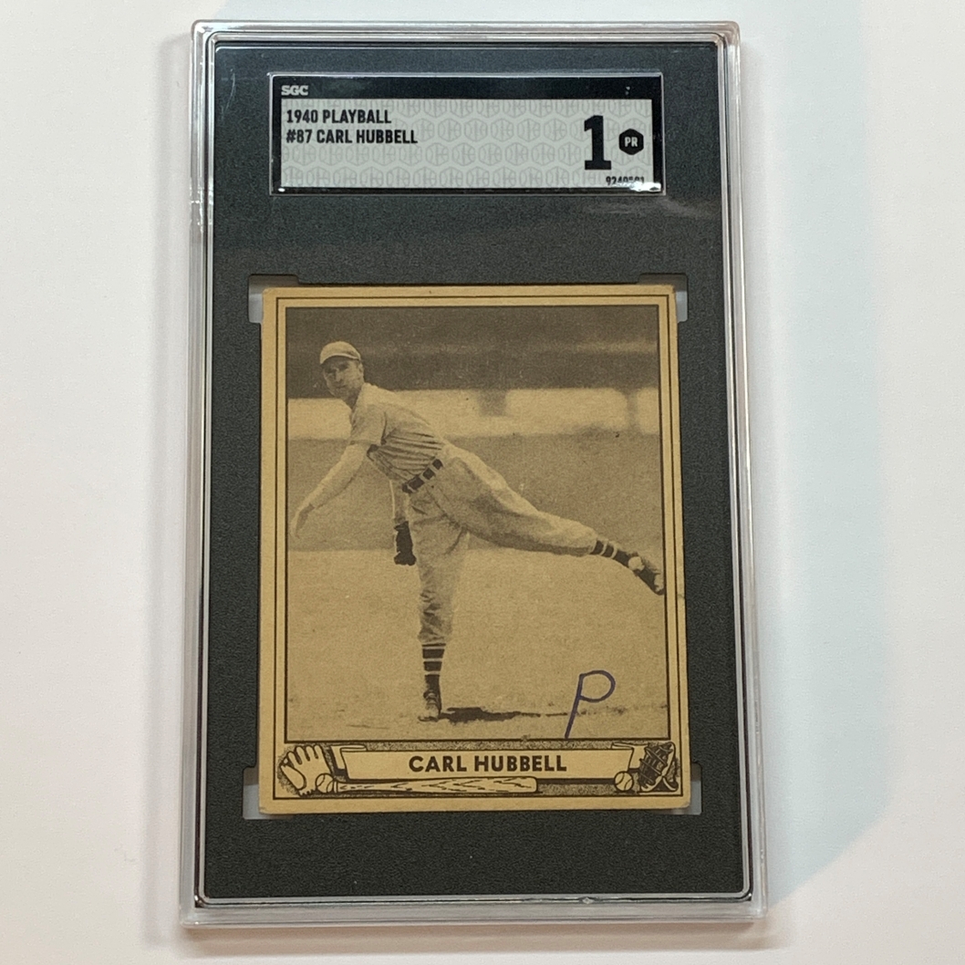 1940 Playball Carl Hubbell Hall of Fame Prewar Baseball Card Graded by ...