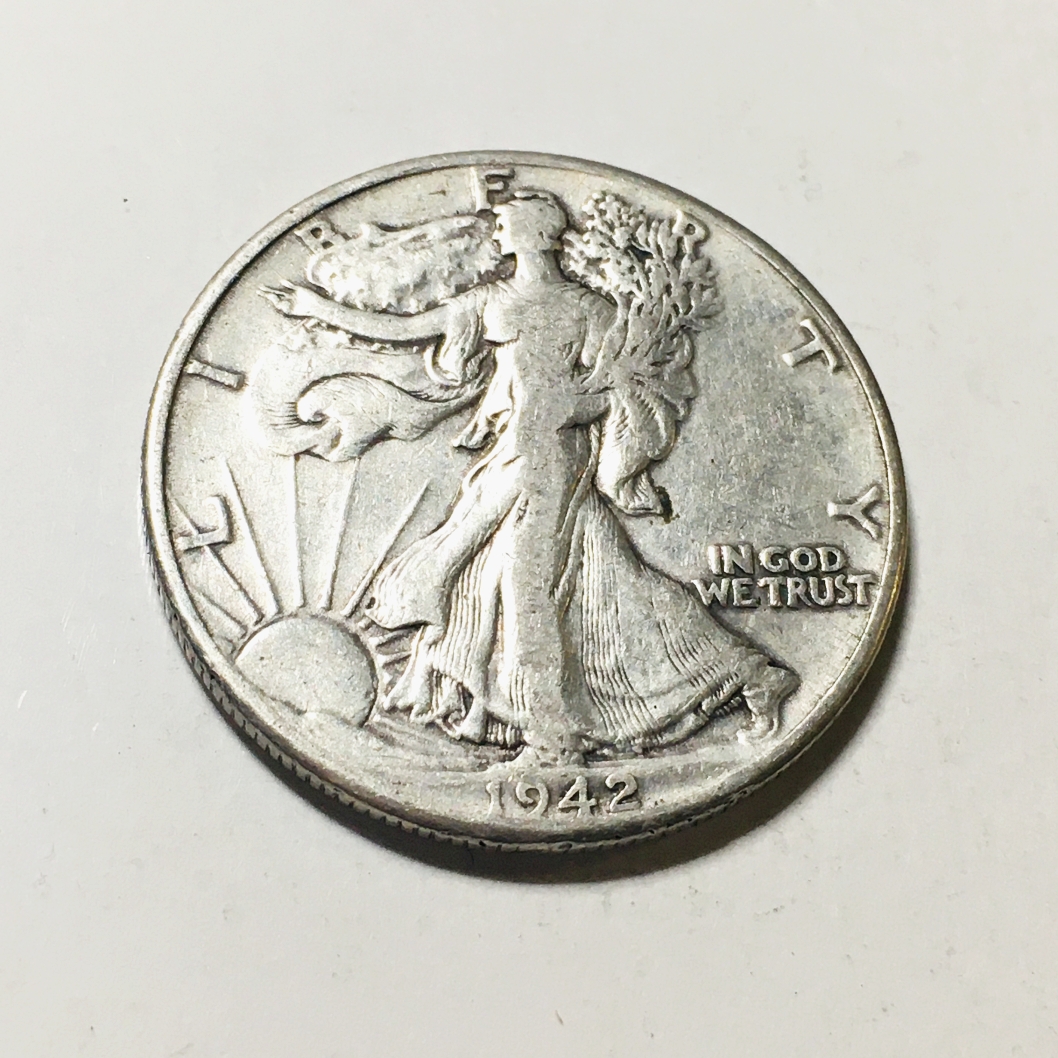 1942 Silver Walking Liberty Half Dollar | Property Room