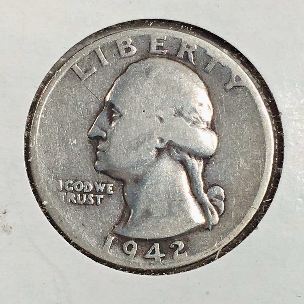 1942-S Silver Washington Quarter | Property Room