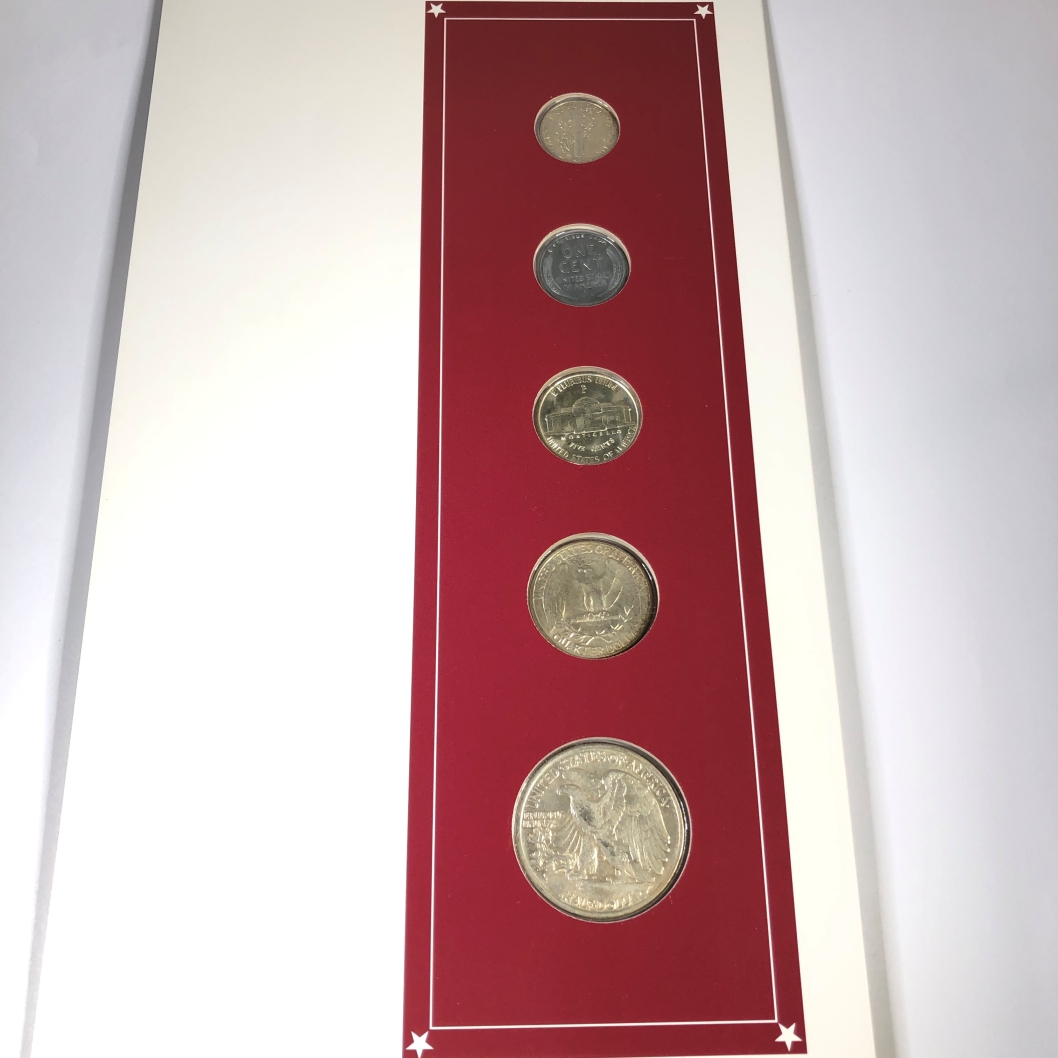 1943 Silver United States Mint Set PLUS 2c Stamp*The World War II ...