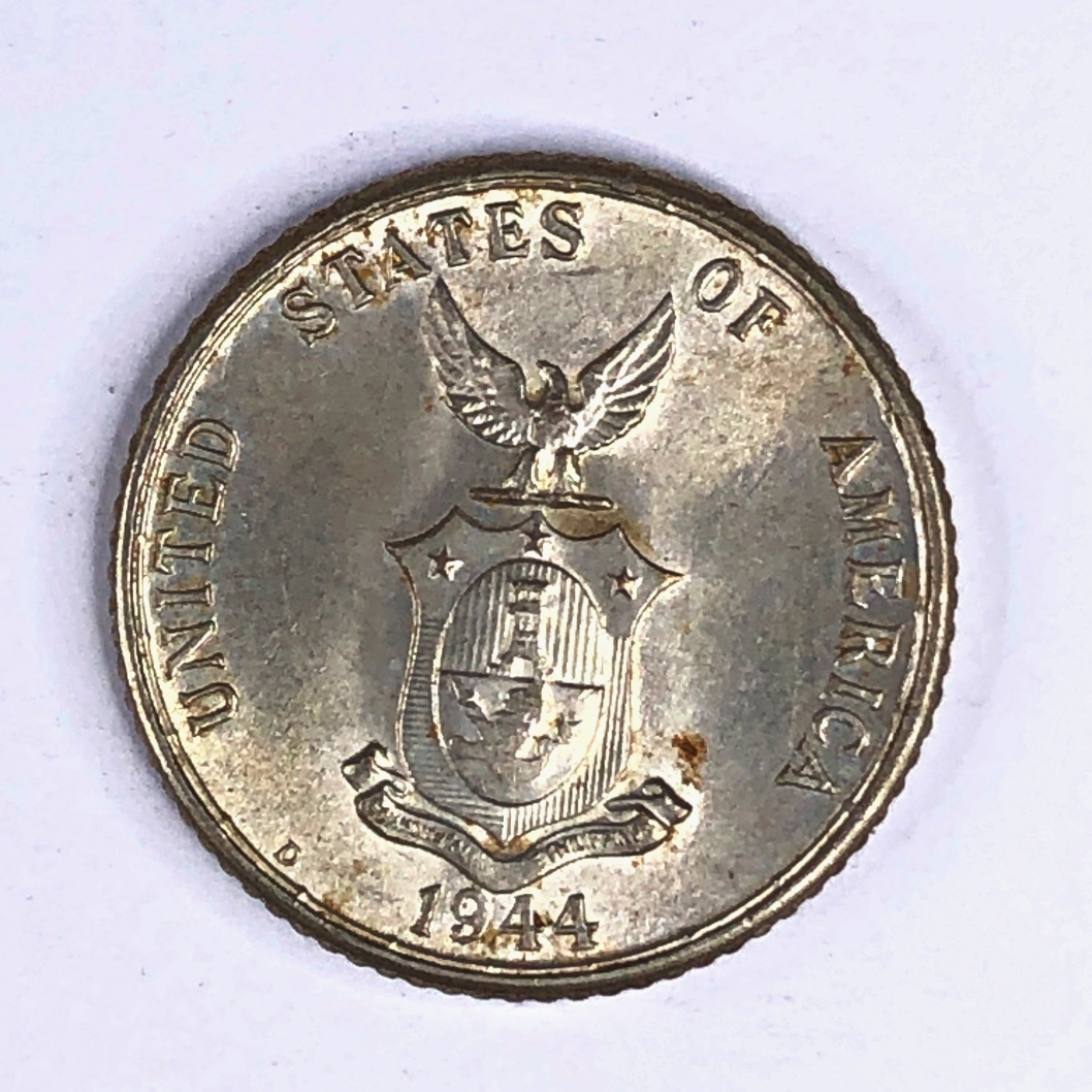 1944 Silver Philippines 20 Centavos*Wartime Emergency Issue | Property Room