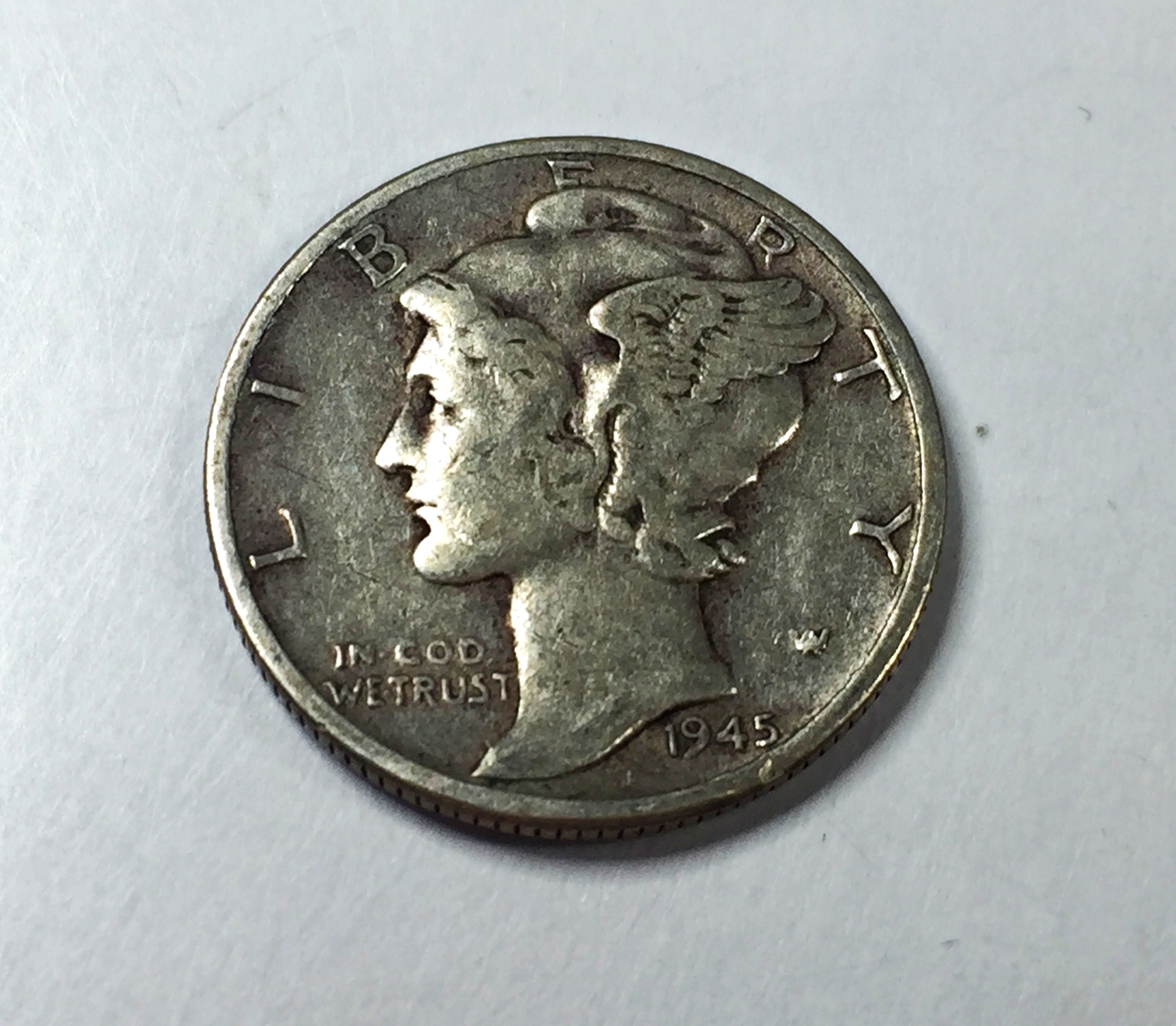 1945 Silver Mercury Head Dime | Property Room