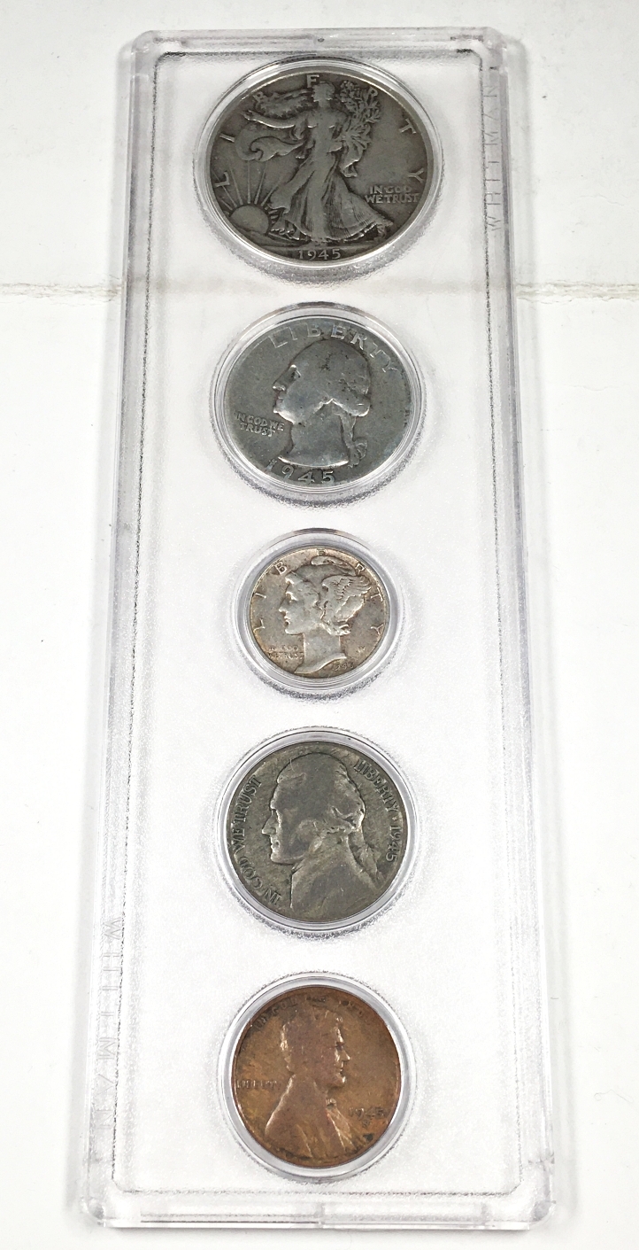 1945 United States Year Set*Nickel is Silver Wartime Issue Also ...