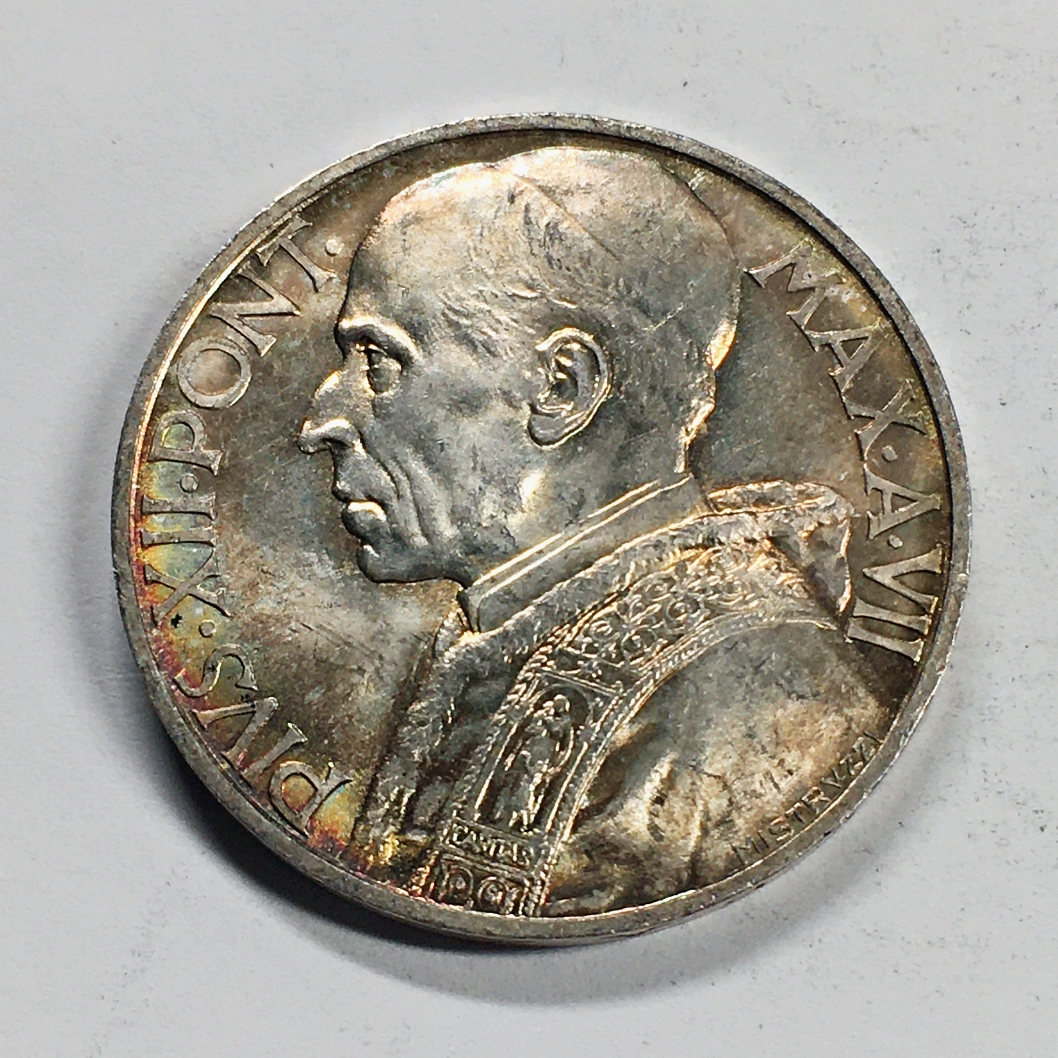 1945 VATICAN 10 Lire R / AN. X - Aluminum - Pope Pius XII | Property Room